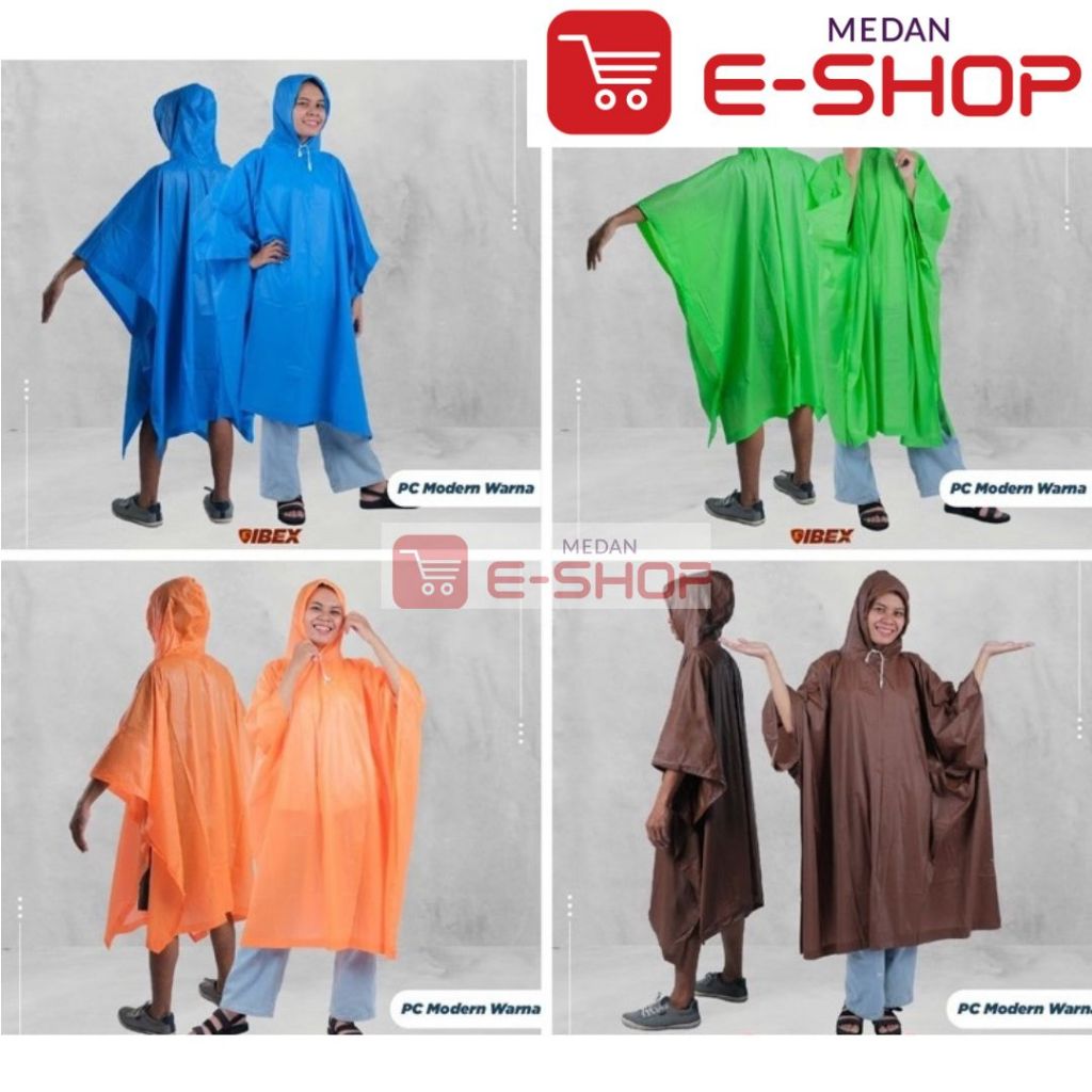 Jual Jas Hujan Ibex / Mantel / Raincoat Ponco Modern Warna Dewasa ...