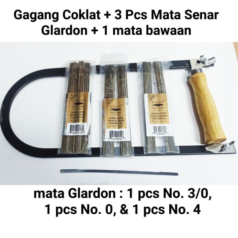 Jual gagang gergaji ukir dan 3 mata Glardon senar untuk mengukir ...