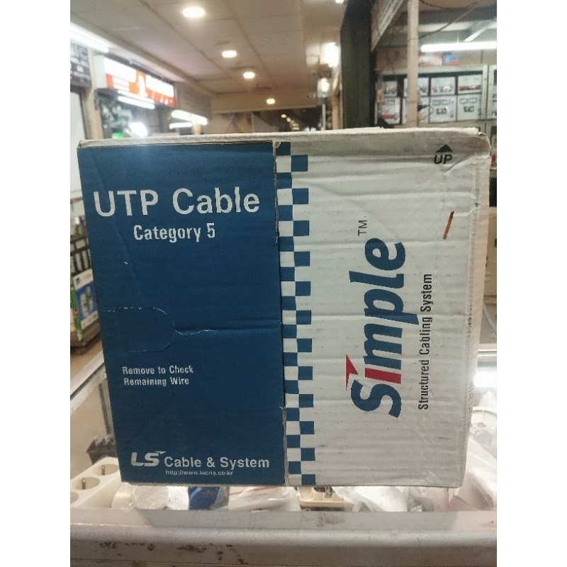 Jual UTP Cable LS Cat 5 2pair isi 4 panjang@300M SIMPLE | Shopee Indonesia