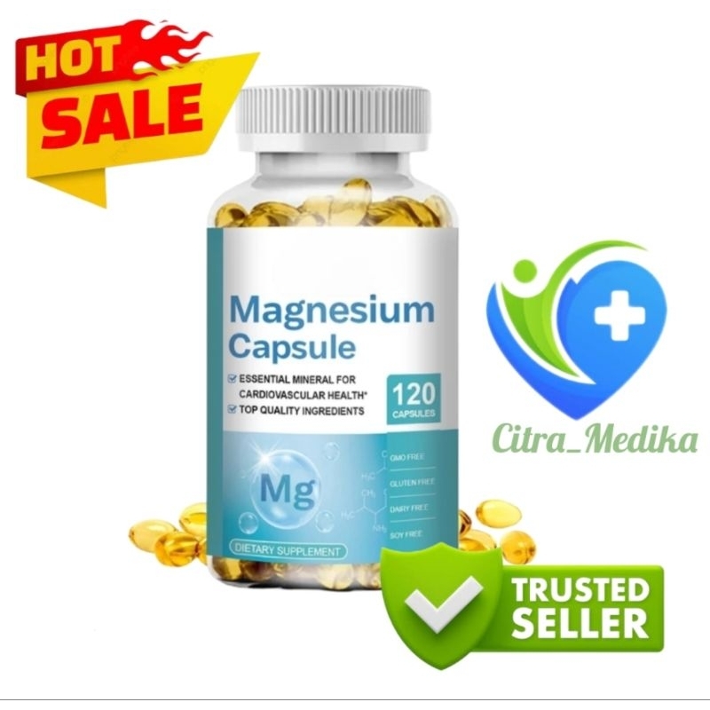 Jual Magnesium ( Glycinate ) Capsules 500mg Relieve Nerve And Muscle ...