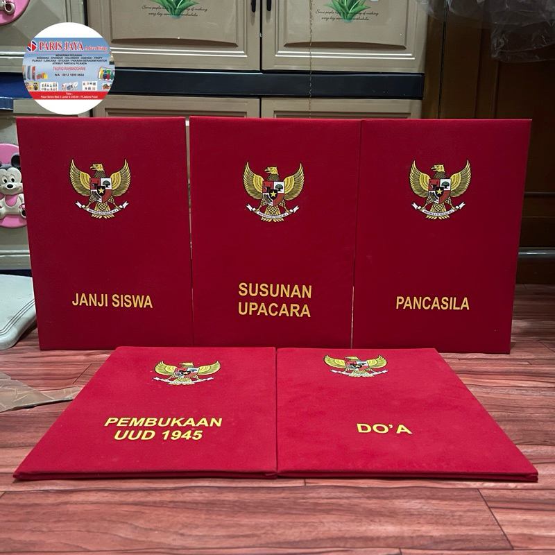 Jual Map sekolah map bludru kantor map upacara bendera 1 Set full ...