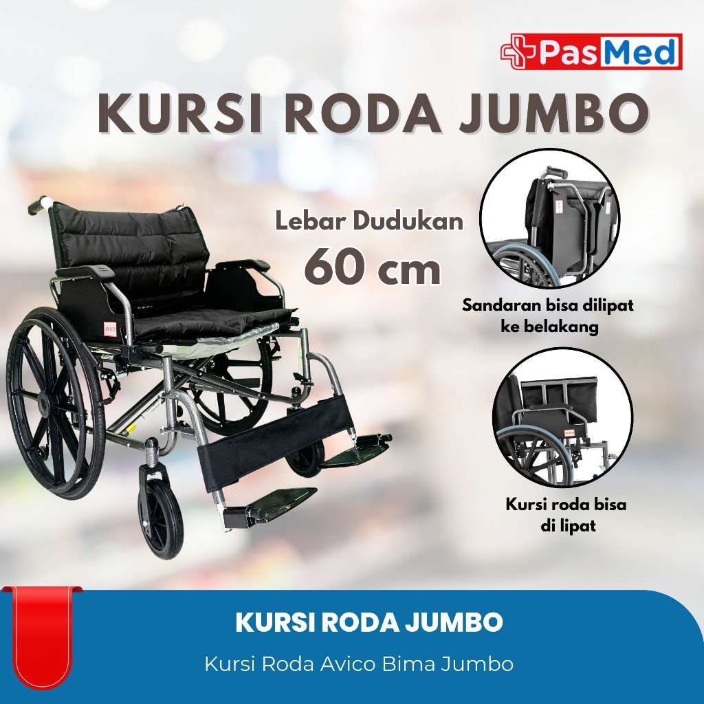 Jual READY STOCK KURSI RODA JUMBO kursi roda big size 150 kg | Shopee ...