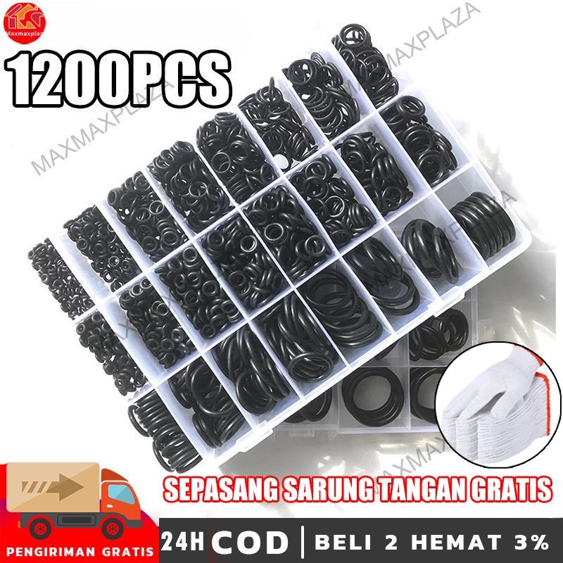 Jual 1200pcs Karet Seal O Ring Rubber O-Ring Seal Tightening 24 Ukuran ...