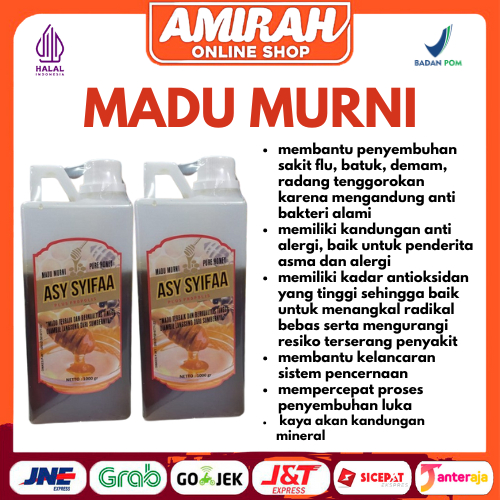 Jual MADU MURNI PURE HONEY ASY SYIFAA 1 KG | MADU MURNI PLUS PROPOLIS MULTIVITAMIN KELUARGA PURE ...