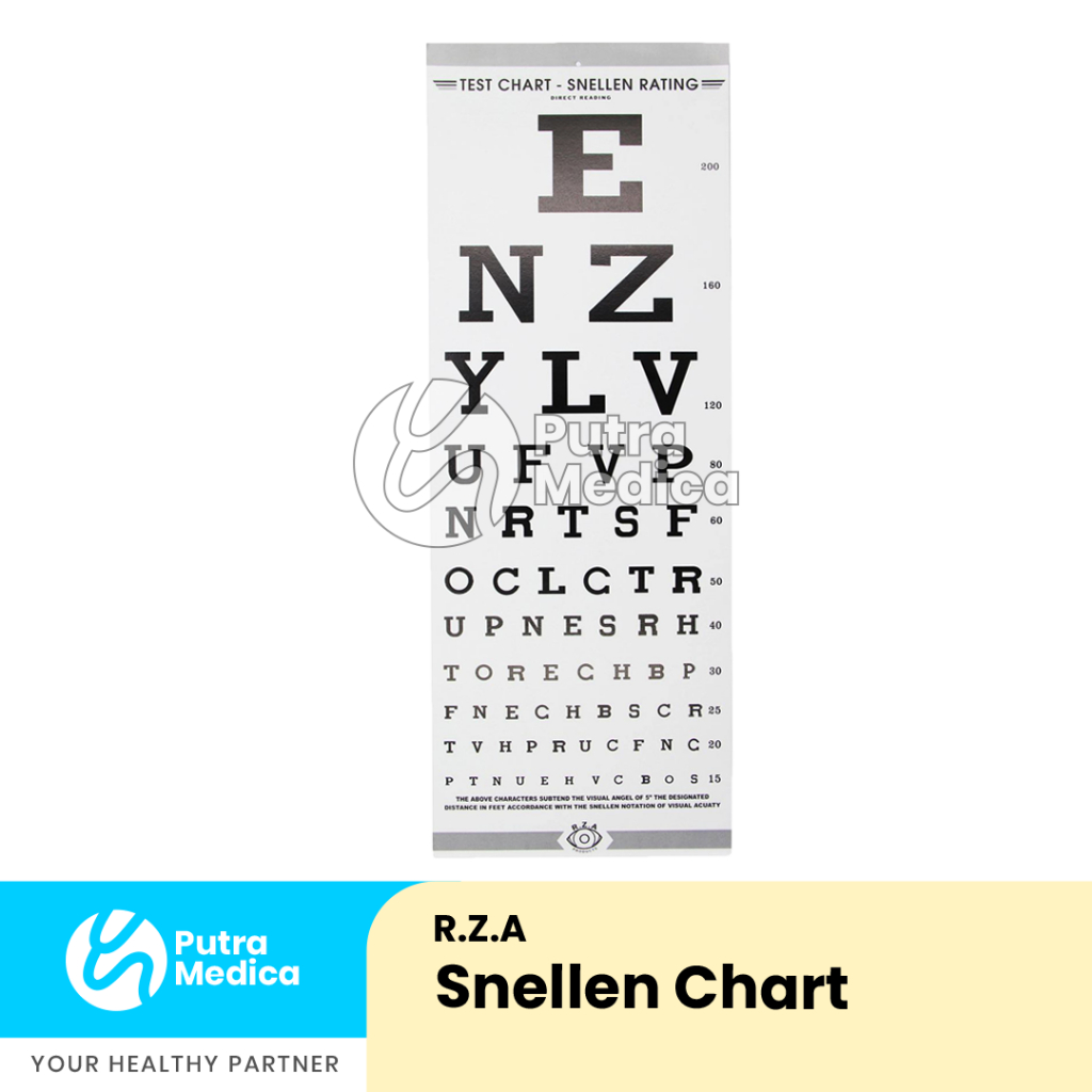 Jual Snellen Chart / Kertas Tes Periksa Mata Rabun / Poster Snelen E ...