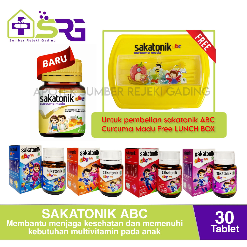 Jual Sakatonik ABC Vitamin Anak Botol isi 30 Tablet - Multivitamin ...