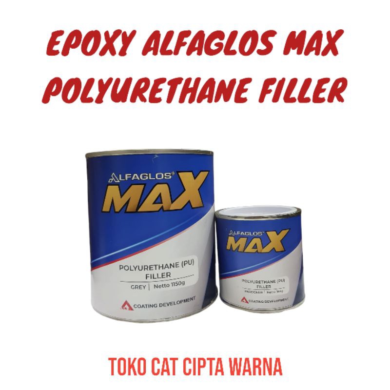Jual EPOXY ALFAGLOS MAX POLYURETHANE FILLER (1KG) | Shopee Indonesia