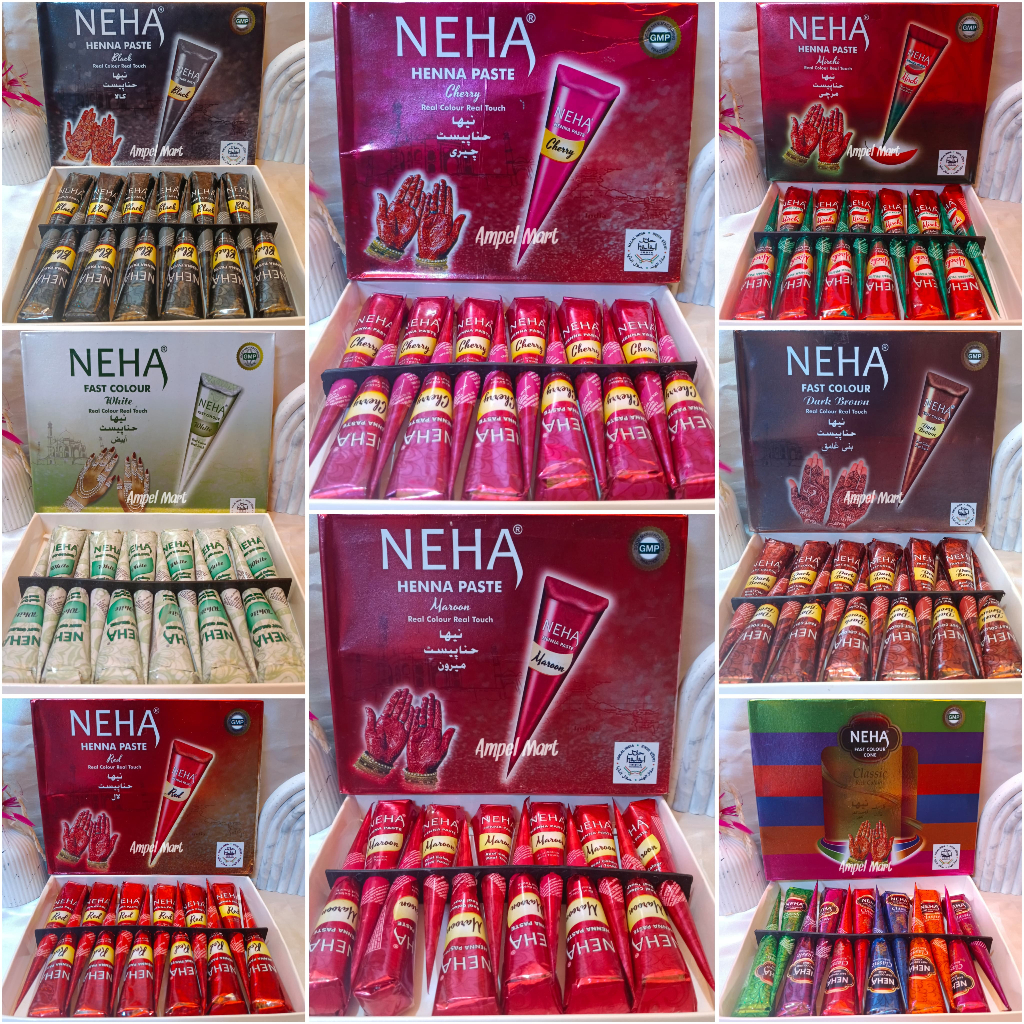 Jual (1 LUSIN) Pacar Henna NEHA ASLI Henna Neha Henna Kutek Halal ...