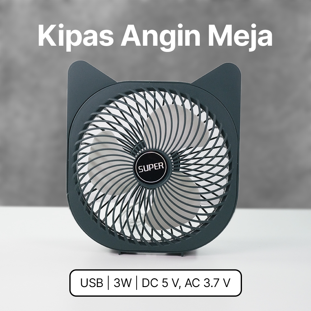 Jual Kipas Angin Meja Mini USB Cat Design 3 W / Kipas Angin Multifungsi ...