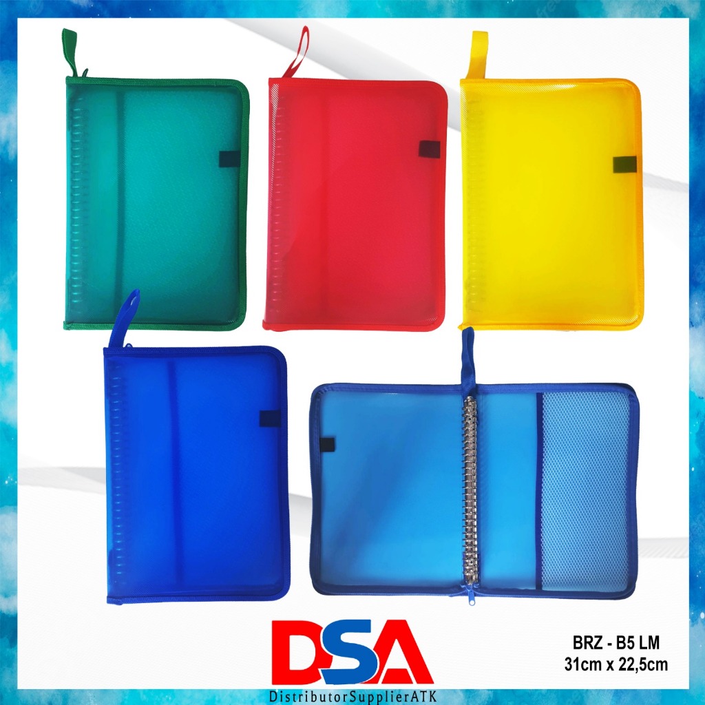 Jual ZIPPER BINDER FILE RESLETING B5 / 26 RING MAP DOKUMEN FILE ZIPPER ...