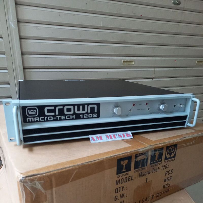 Jual POWER AMPLI CROWN MACRO TECH 1202 POWER STEREO 2 CHANNEL | Shopee ...