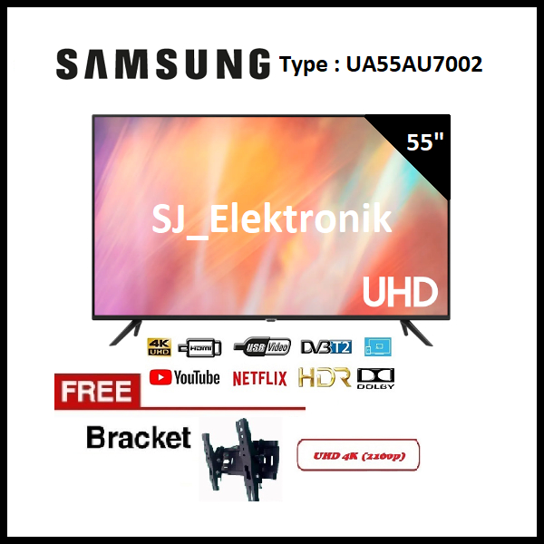 Jual Free Braket LED TV Samsung 55 Inch UA55AU7002 - 55AU7002 UHD 4K ...