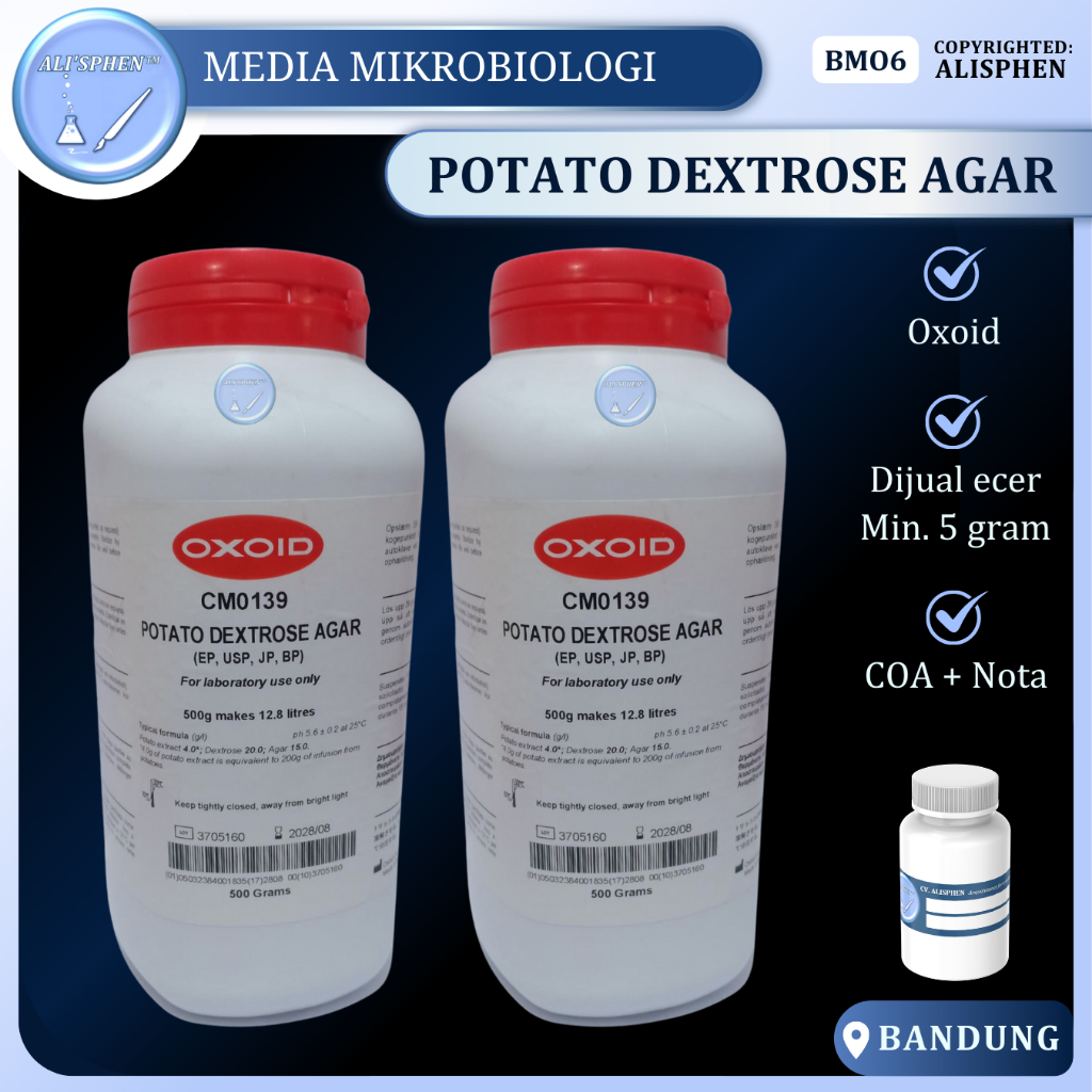 Jual [BMO6] PDA Potato Dextrose Agar | Oxoid | Media Mikrobiologi | For ...