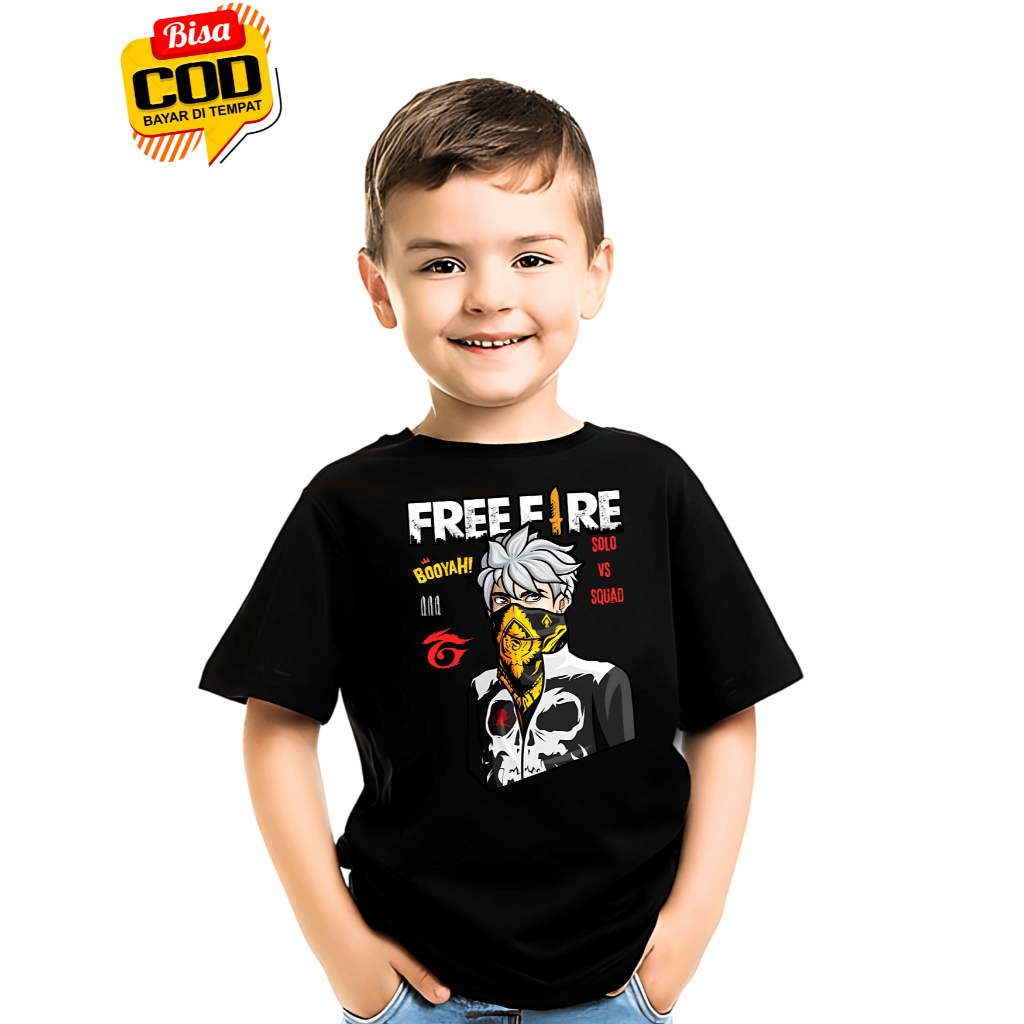 Jual Baju Karakter Free Fire Anak/ Kaos Anak Umur 1-12 Tahun FREE FIRE ...