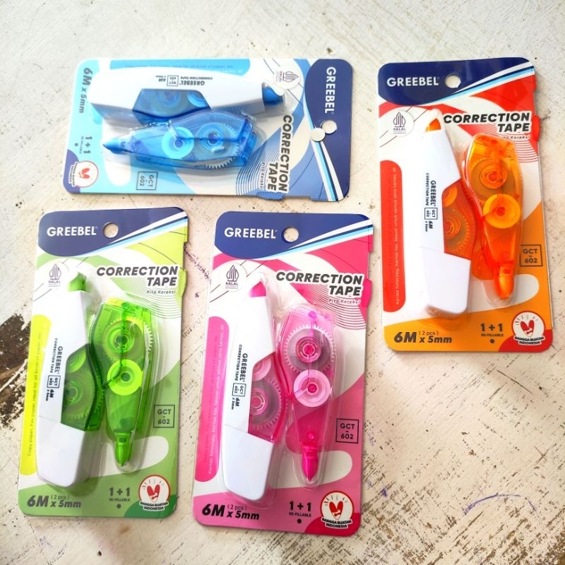 Jual GREEBEL Correction Tape GCT-602 / Tip-ex Kertas Roll, Tipe X ...