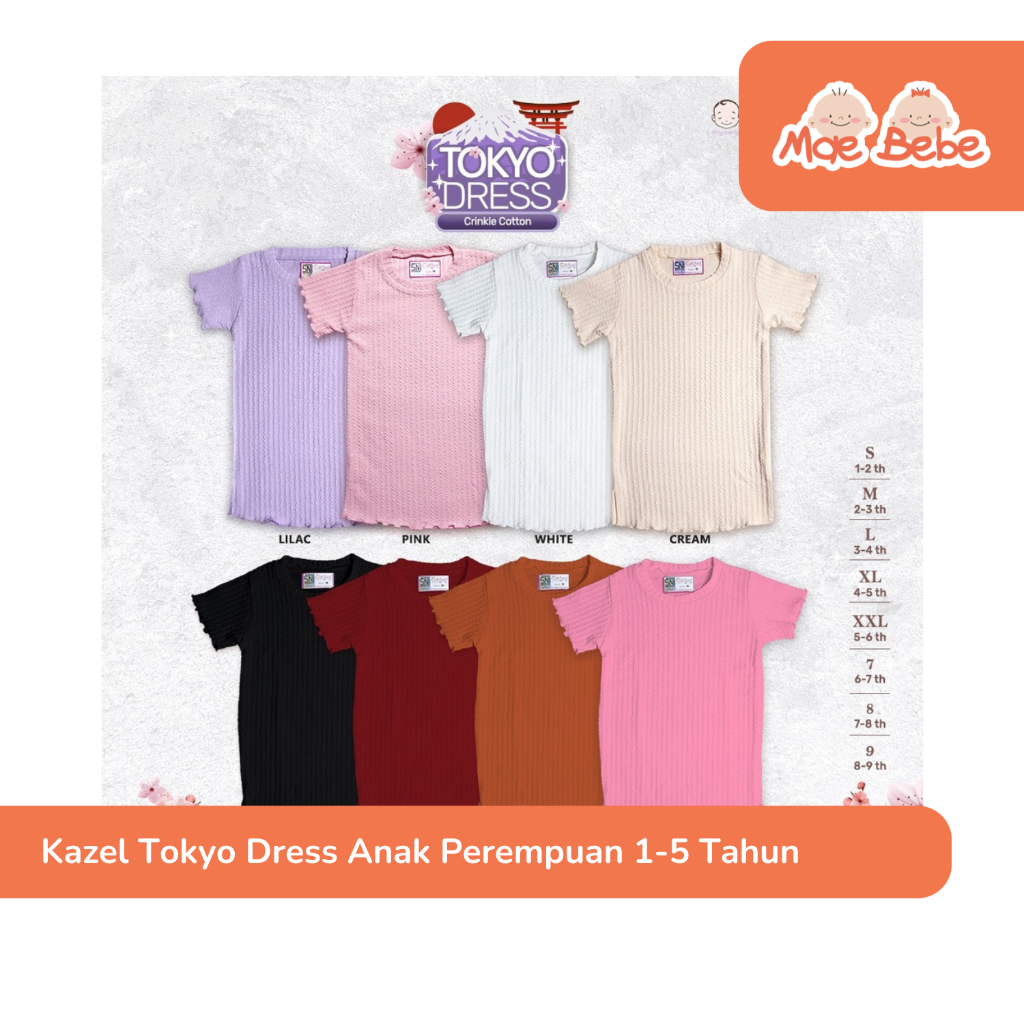 Jual Kazel Tokyo Dress Anak Perempuan 1-5 Tahun | Shopee Indonesia
