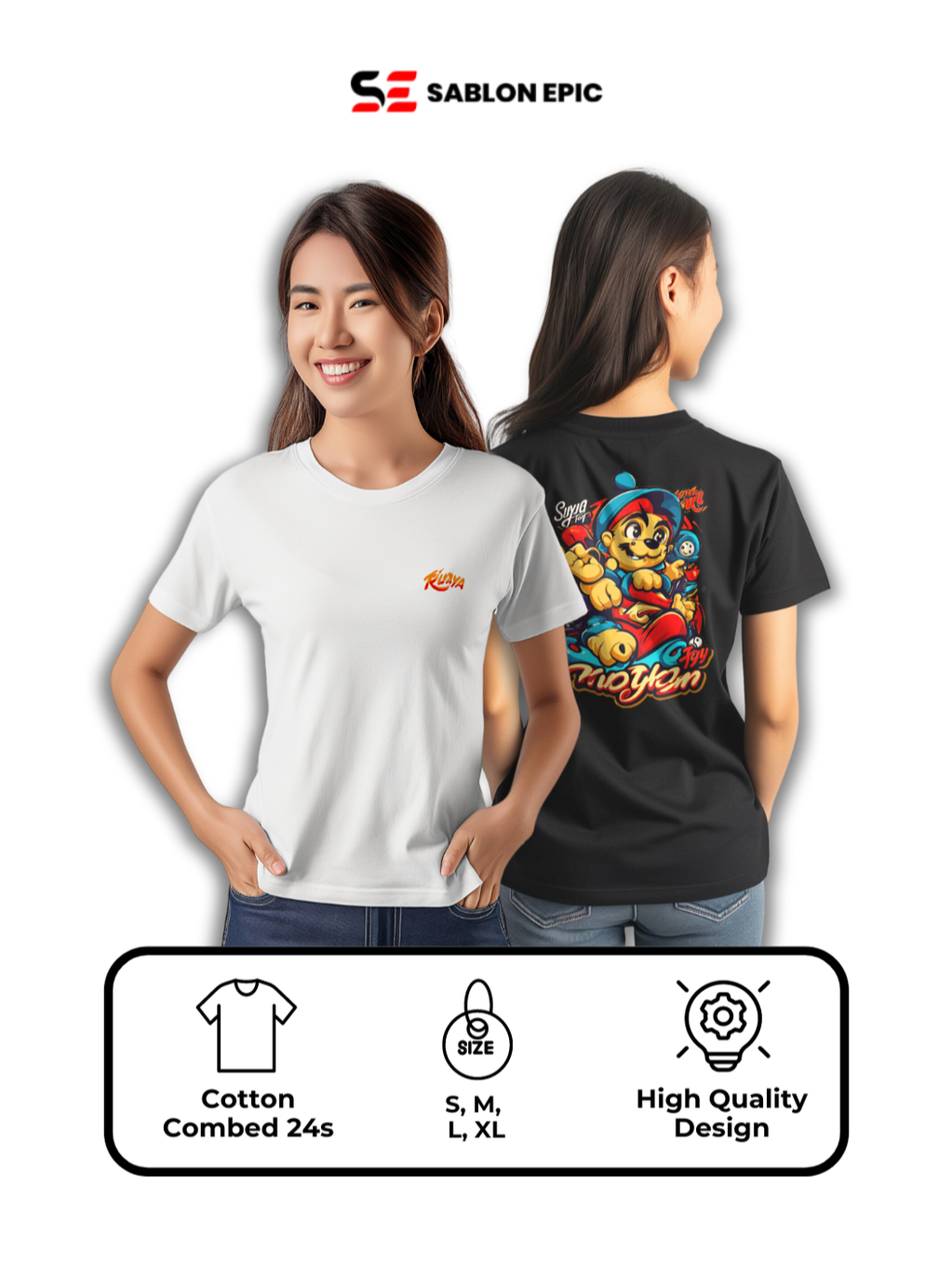 Jual Cute Animal Beaver | Custom Kaos Sablon DTF Satuan | Logo Nama ...