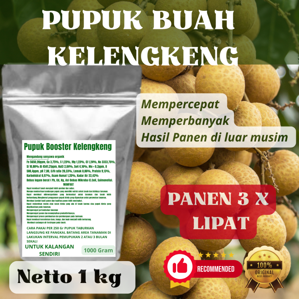 Jual Pupuk Booster Dan Pelebat Buah Dan Anti Rontok/Pupuk Buah Kelengkeng Agar Cepat Berbuah ...