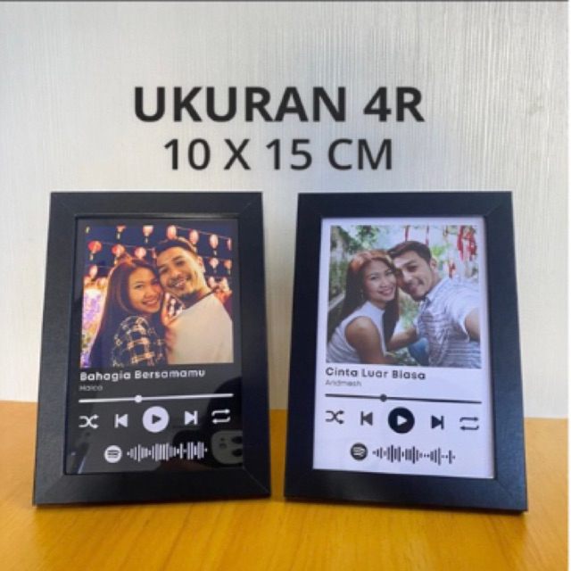 Jual Galutique Custom Photo Spotify 4R I Bingkai Kayu | Kado Ulang ...