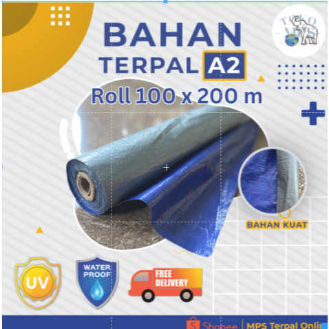 Jual TERPAL ROLL BAHAN A2 UK. 2 x 100 meter | Shopee Indonesia
