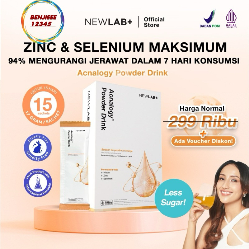 Jual Newlab Acnalogy Powder drink 15 SACHET Newlab+ New Lab minum ...
