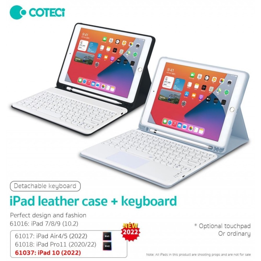 Jual Coteci Magic Keyboard Detachable Leather Case Magnetic Wireless ...