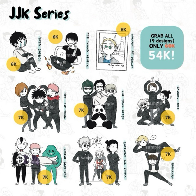 Jual STICKER JUJUTSU KAISEN JJK by MOPA | Shopee Indonesia