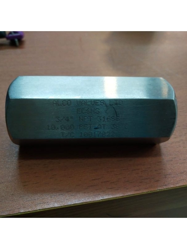 Jual Check valve SS316 NPT 10000psi 3/4" inch merk ALCO valve | Shopee ...