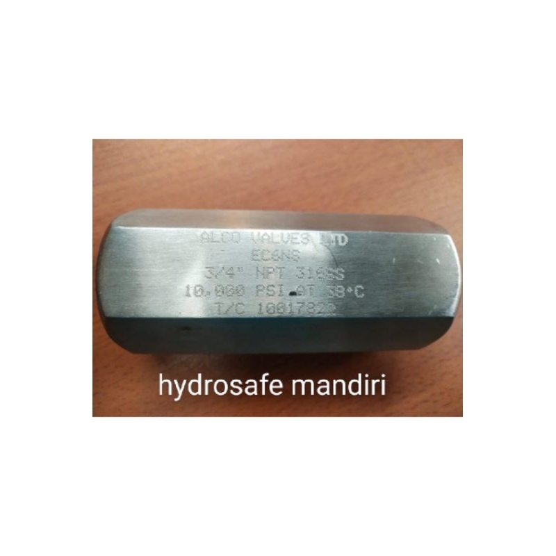 Jual Check valve SS316 NPT 10000psi 3/4" inch merk ALCO valve | Shopee ...