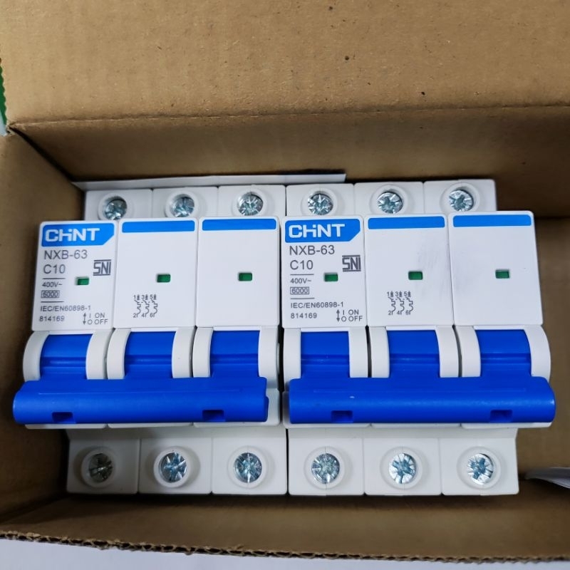 Jual MCB CHINT NXB-63 3P 1A 2A 4A 6A 10A 16A 20A 25A 32A 40A 50A 63A 6KA CHINT ELECTRIC 3PHASE ...