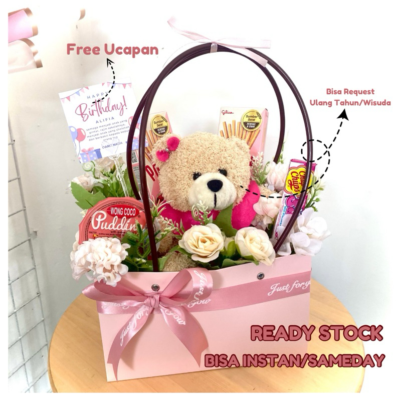 Jual BUKET KERANJANG / LUNA FLOWERS / FLOWER BOX / BUKET BUNGA WISUDA / BUKET ULANGTAHUN ...