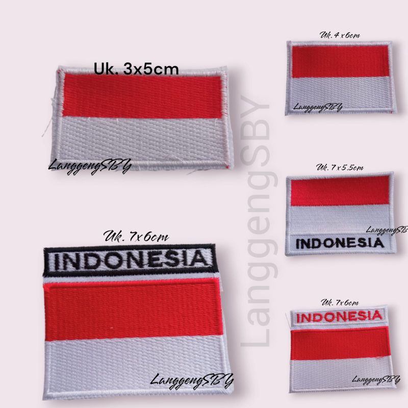 Jual Bet Bendera Merah Putih Bordir Logo Bendera Indonesia | Shopee ...