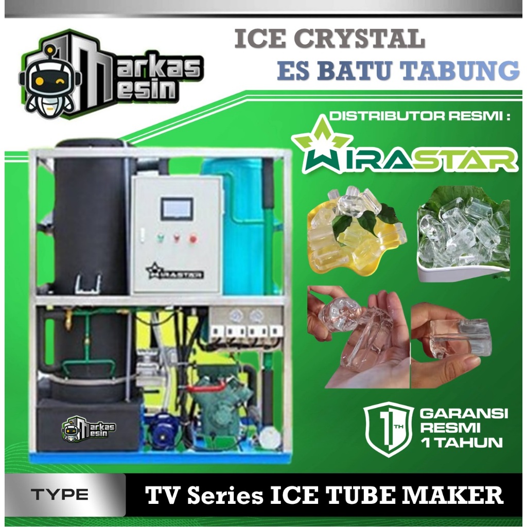 Jual Mesin Pembuat Es Batu Kristal TV Series Ice Tube Maker WIRASTAR Es ...