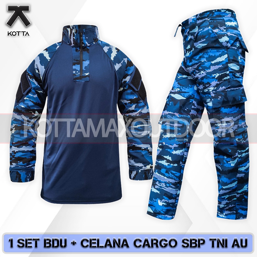 Jual SATU SET SETELAN BAJU KAOS BDU TACTICAL COMBAT TNI SBP TNI AU ...