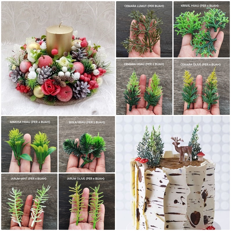 Jual TOPR-32 : Topper Cake Rumput Daun Plastik / Hiasan Kue Rumput ...