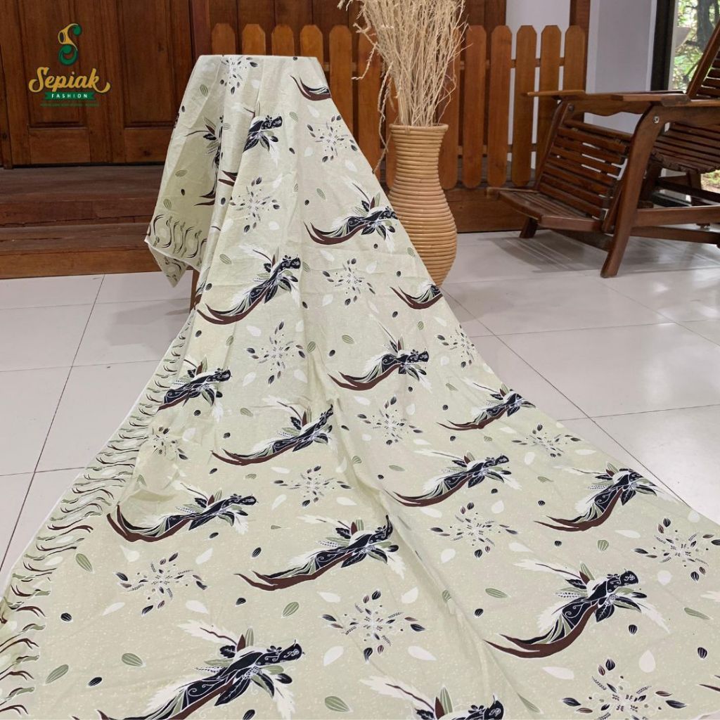 Jual SEPIAK BELITONG KAIN BATIK KAIN BATIK KEKINIAN CETAK MOTIF MURAI ...