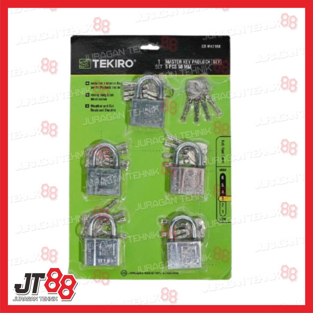 Jual Set Gembok MASTER KEY Isi 5 pcs 40 mm 50 mm HEAVY DUTY Anti Maling ...