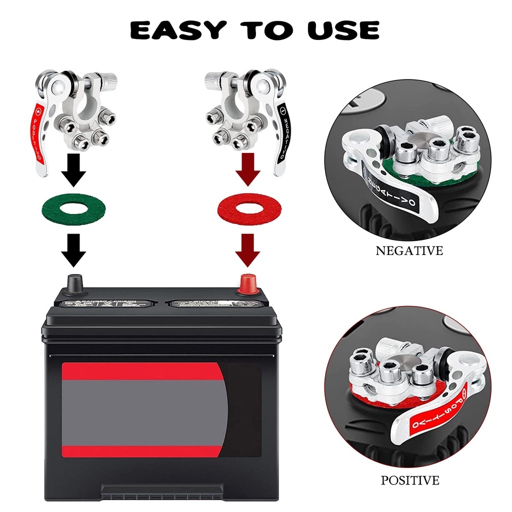 Jual (2PCS) Terminal Kepala Aki Mobil Bahan KUNINGAN Klem Accu Mobil ...