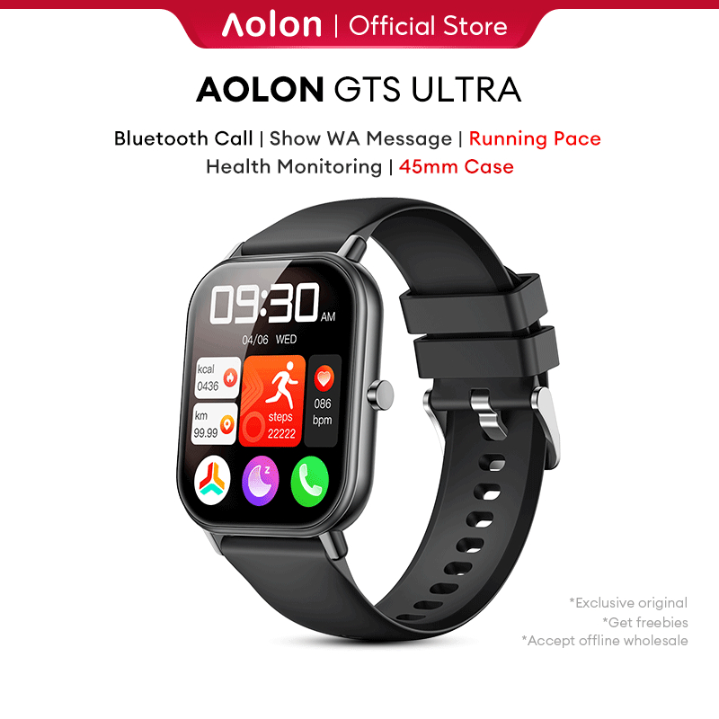 Jual Aolon GTS Ultra Smartwatch Original Running Pace Custom Wallpaper ...