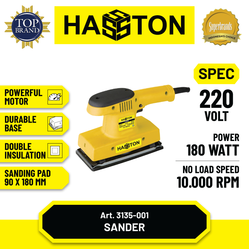 Jual Hasston Mesin Amplas Listrik / Sander (3135-001) | Shopee Indonesia