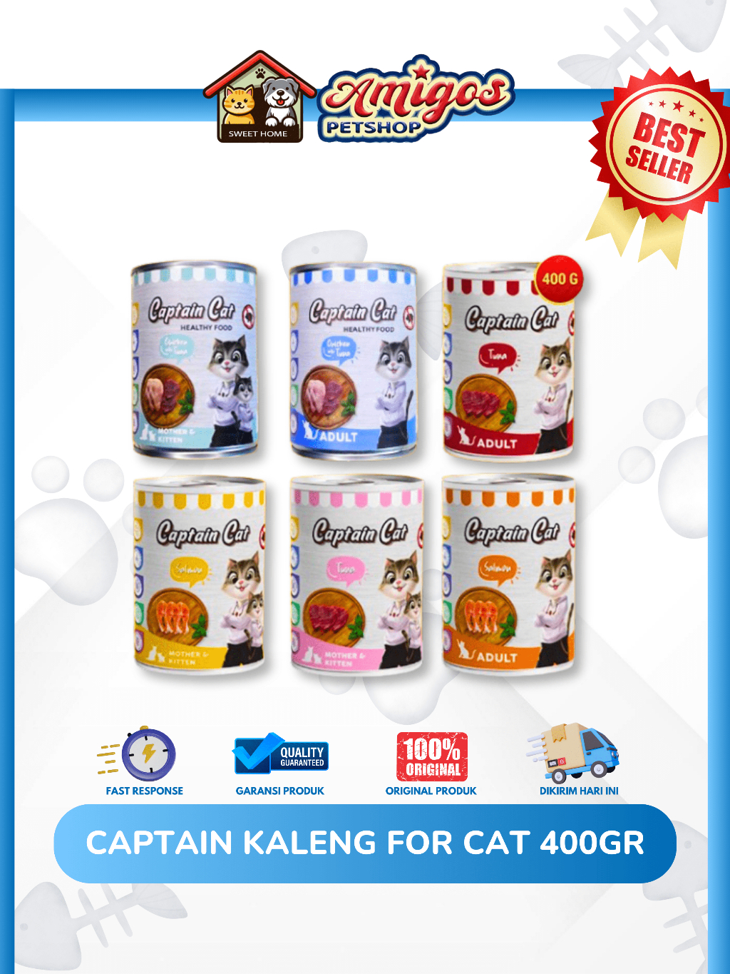 Jual JUAL Captain Kaleng For Cat 400 Gr- Amigos Petshop Makassar MURAH ...