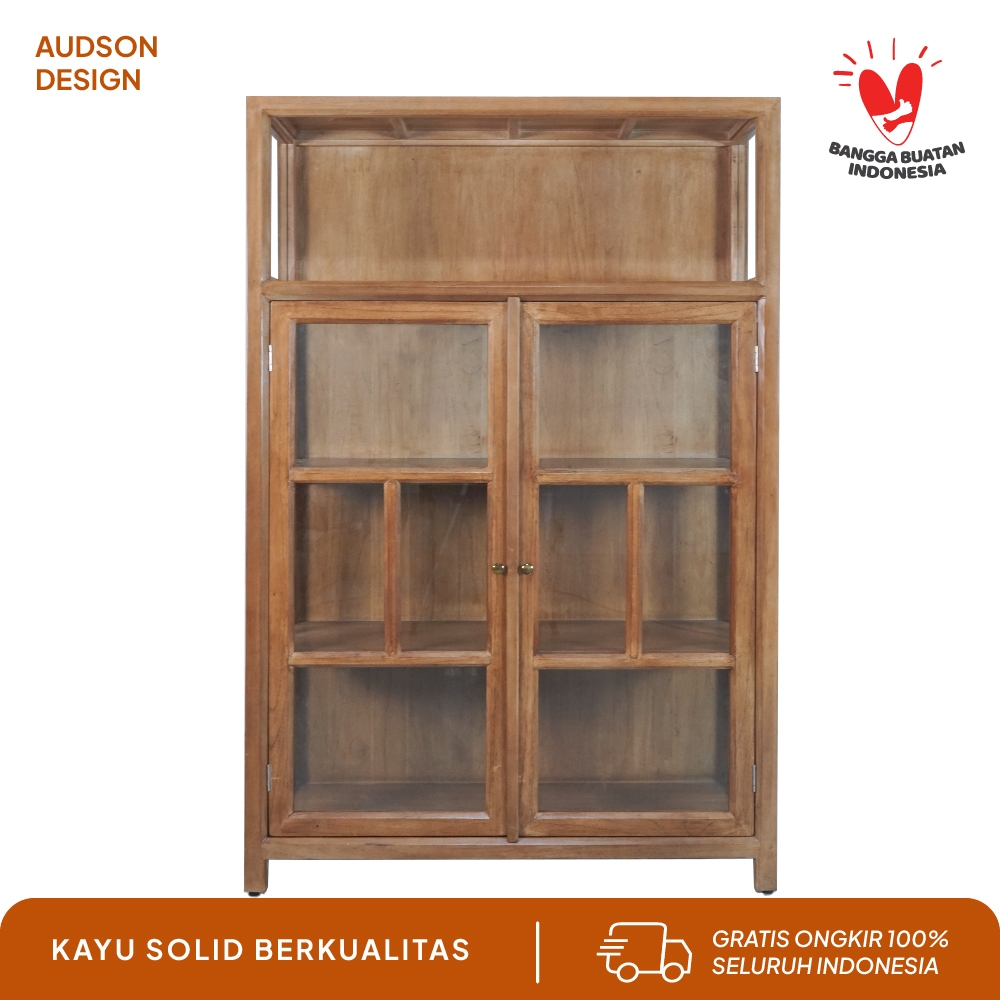 Jual Lemari Cabinet Kayu minimalis Kombinasi Kayu Mindi Kayu Mahoni ...