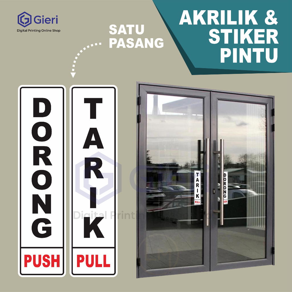 Jual AKRILIK & STIKER PINTU PUSH PULL / TARIK DORONG / GESER | Shopee ...