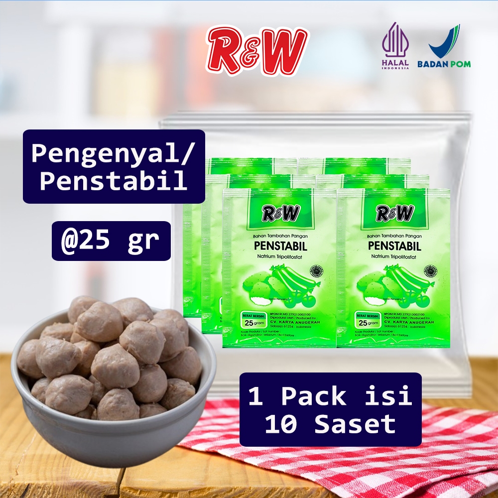 Jual Pengenyal Penstabil Bakso Mie Nugget Halal Rajawali R&W RW 25 g 1 ...