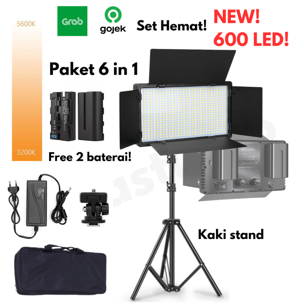 Jual LED 6 in 1 Video Lighting Studio Lampu Foto Photography/Live ...
