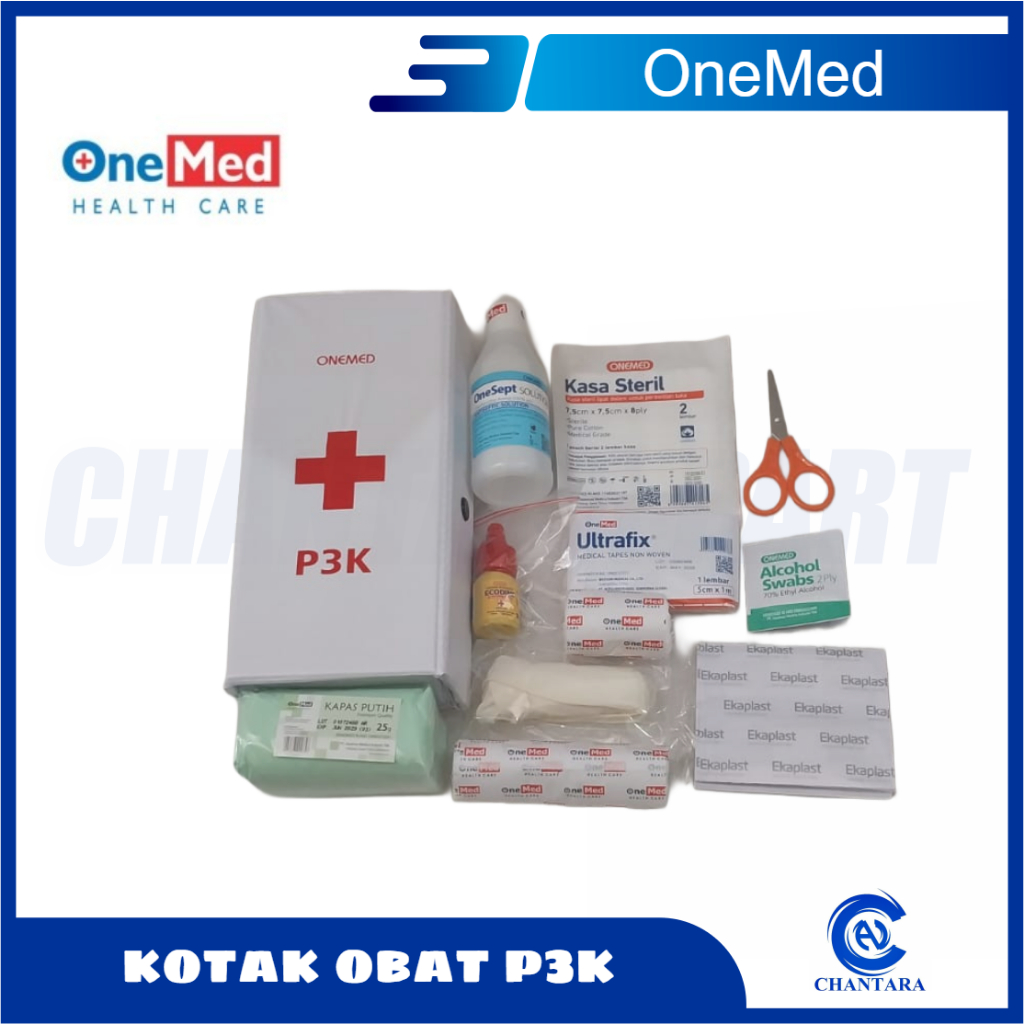 Jual Kotak Obat OneMed P3K Mobil Lengkap + Isi PPPK First Aid Kit Box ...