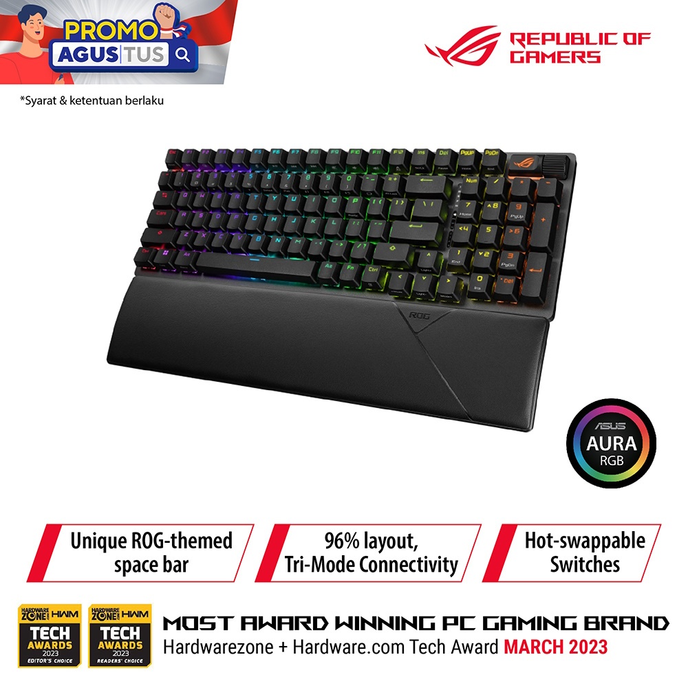 Jual ASUS ROG Strix Scope II 96 Wireless Gaming Keyboard | Shopee Indonesia