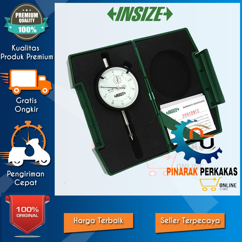 Jual Insize 2308-10A Dial Indicator (lug back) Range 10mm Reading 0.01 ...