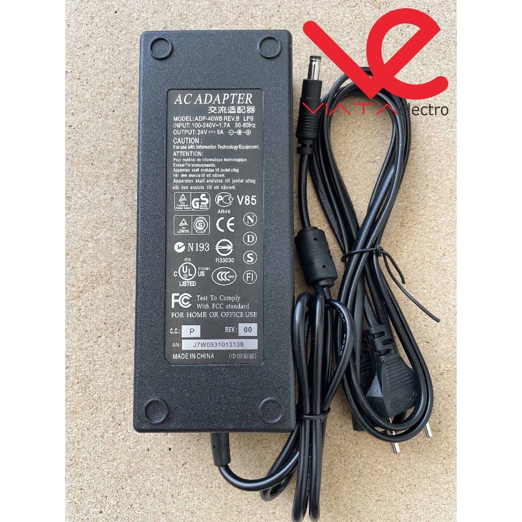 Jual ADAPTOR 24V 5A POWER ADAPTER 24 V ADAPTOR 24 VOLT 5 AMPERE ADAPTOR ...