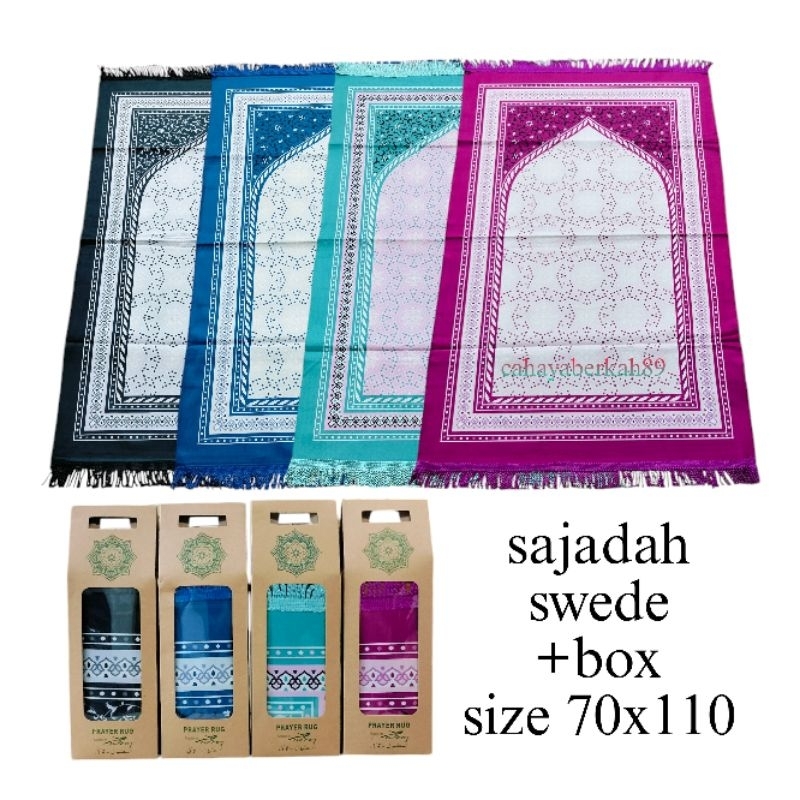 Jual sajadah turki swede motif terbaru+box | Shopee Indonesia